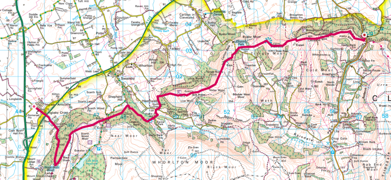 Coast to coast day 10 Ingleby Cross to Clay Bank Top